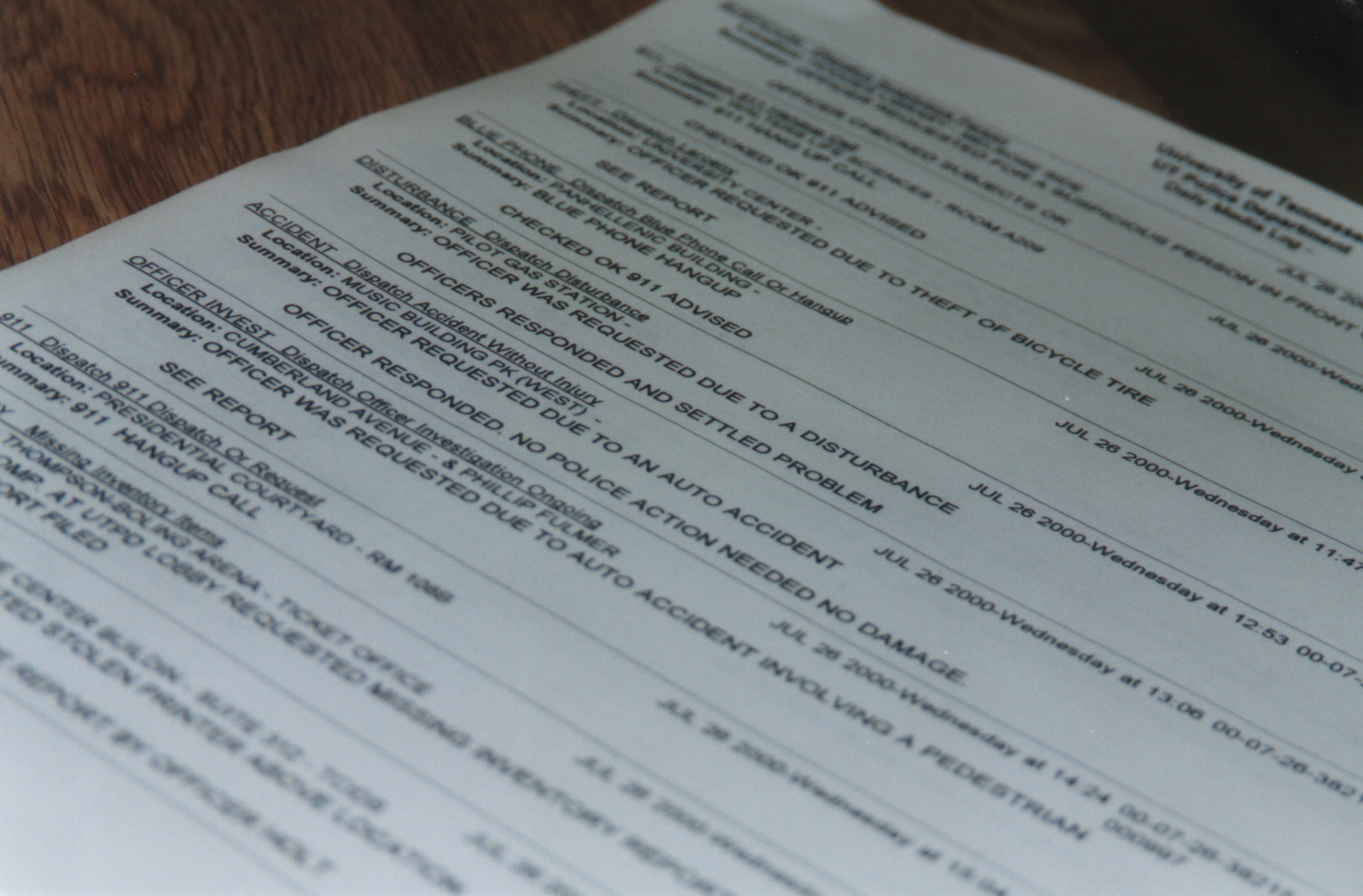 Clery Act Crime Log History (1991–1999)